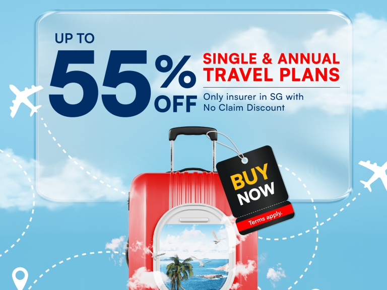 Travel Insurance SG with NCD | Pre-Ex, Miles & Flight Delay